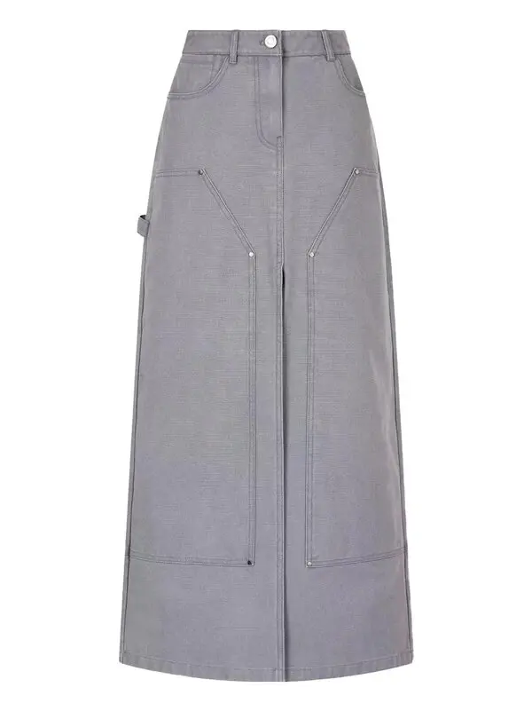 STUDIO TOMBOY Cotton Midi Skirt - Blue