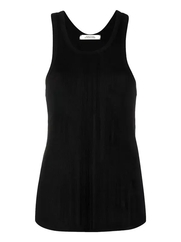 Dorothee Schumacher Ribbed Racerback Vest - Black