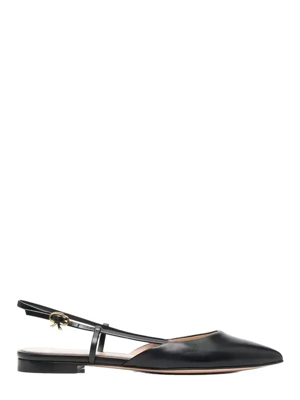 GIANVITO ROSSI Ascent 05 Slingback Ballerinas - Black