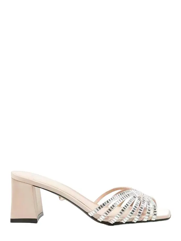ALEVI MILANO Vittoria Crystal Embellished Sandals - Neutrals