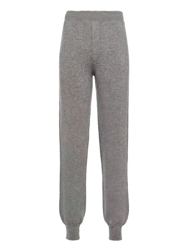Prada Tapered Fleece Trousers - Grey