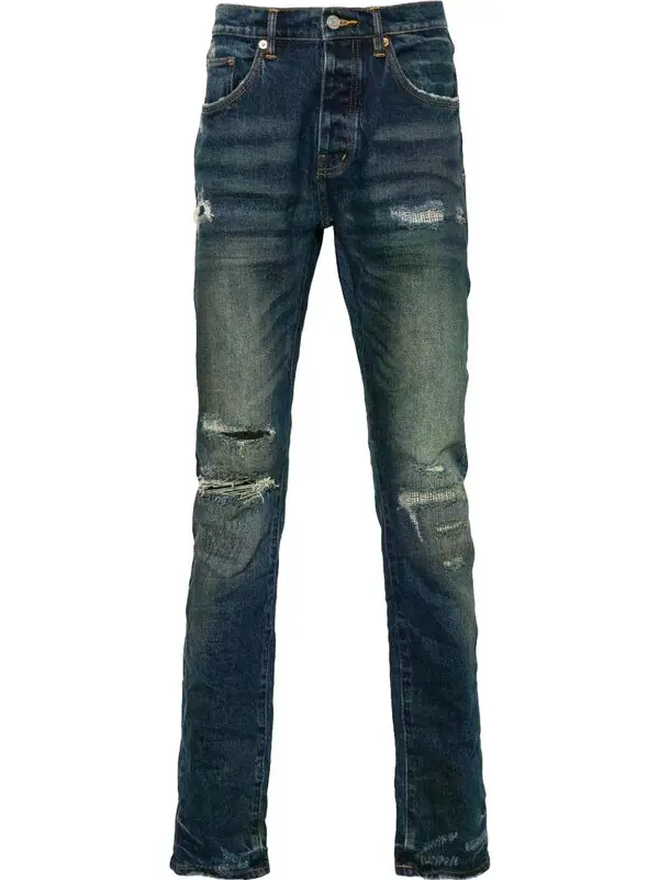 PURPLE BRAND Distressed Skinny Jeans - Blue