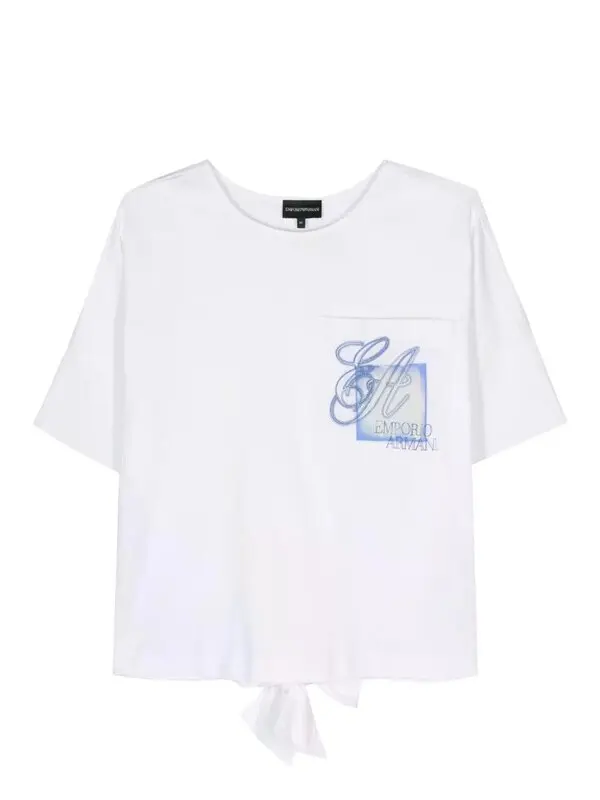 Emporio Armani Logo-print Cotton T-shirt - White