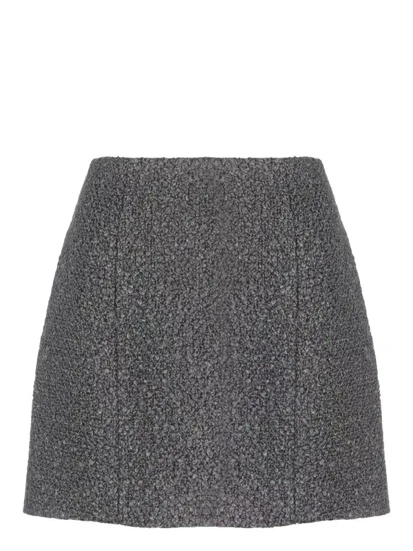 PATOU Textured-knit Mini Skirt - Grey