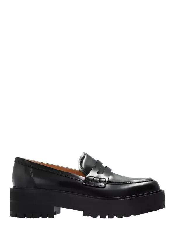 GIANVITO ROSSI Leather Loafers - Black