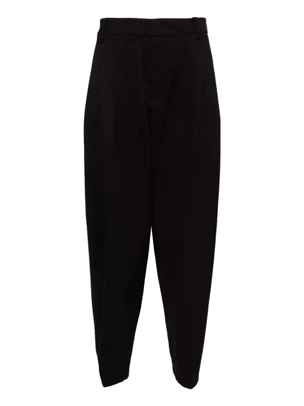 CROQUIS Loose Knit Casual Pants - Black