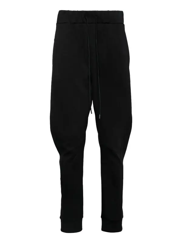 Attachment Drawstring-waistband Trousers - Black