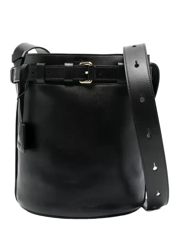Moschino Tie Me Belted Bucket Bag - Black