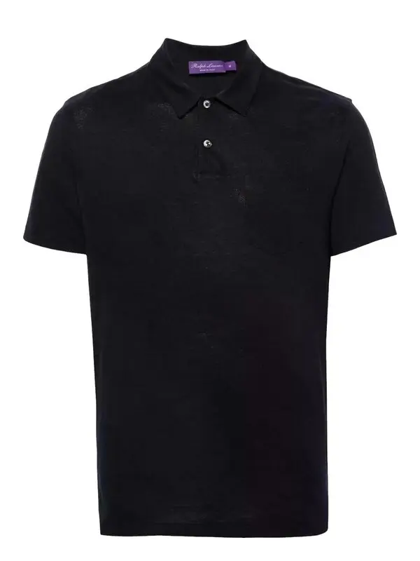 Ralph Lauren Purple Label Piqué-weave Polo Shirt - Blue