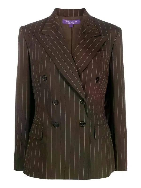 Ralph Lauren Safford Striped Wool Blazer - Brown