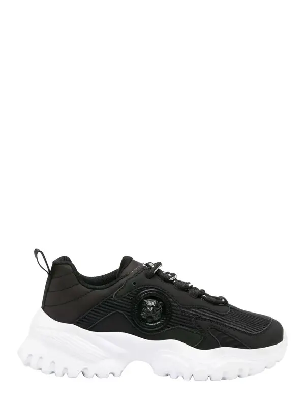 Just Cavalli Tiger Head-motif Low-top Sneakers - Black
