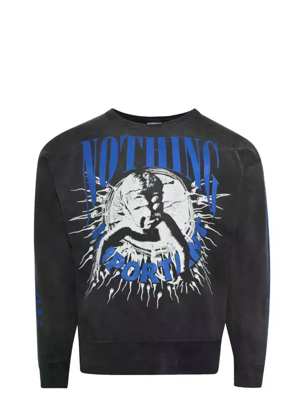 SAINT MXXXXXX Graphic-print Sweatshirt - Black