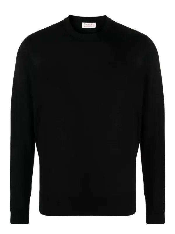 FURSAC Crew-neck Wool Jumper - Black