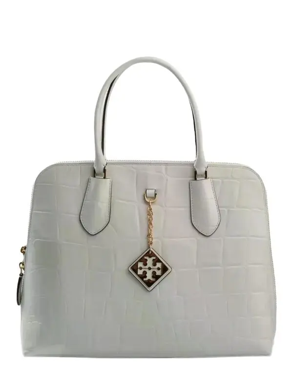 Tory Burch Swing Crocodile-embossed Tote Bag - Neutrals