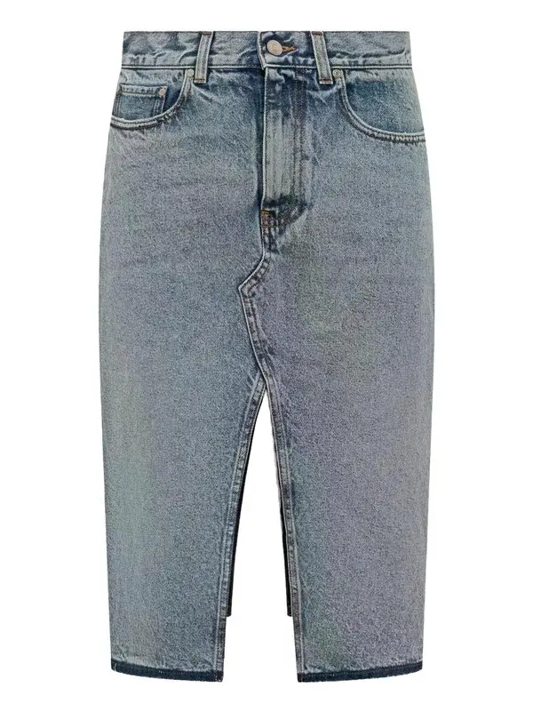 Stella McCartney Asymmetrical Denim Skirt - Blue