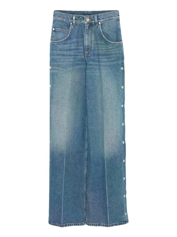 Stella McCartney Stud-embellished Bootcut Jeans - Blue