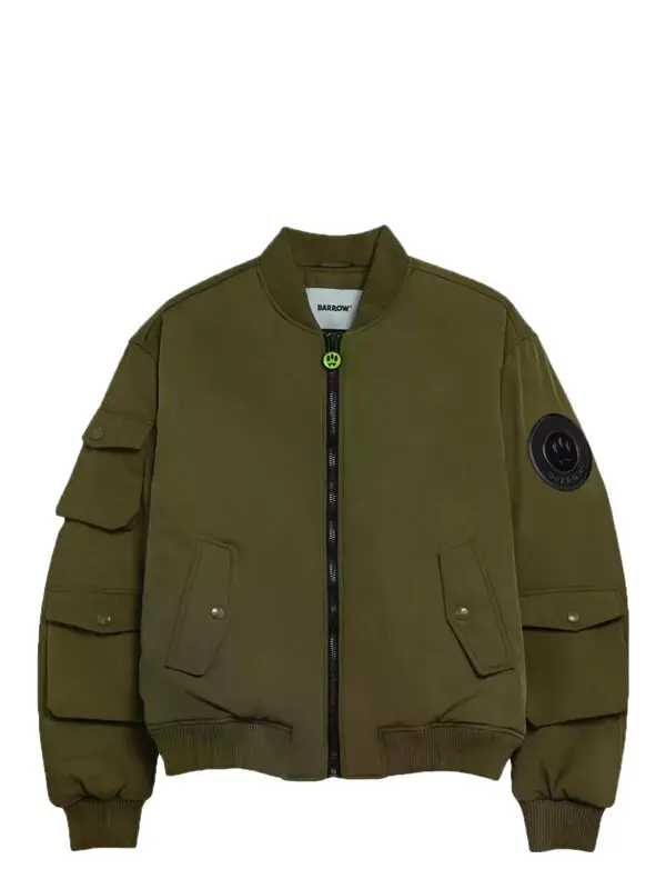 BARROW Logo-appliqué Bomber Jacket - Black