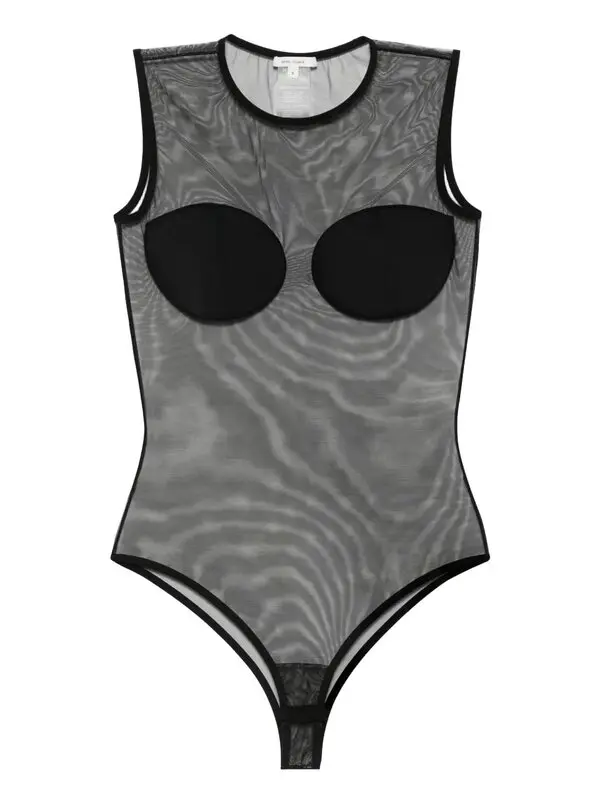 NENSI DOJAKA Semi-sheer Bodysuit - Black
