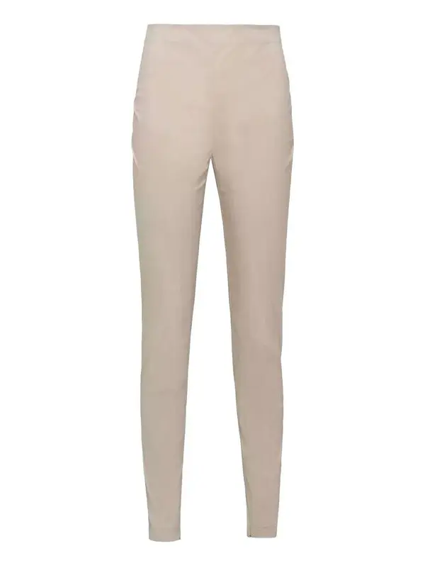 Prada High-waisted Slim-cut Trousers - Neutrals