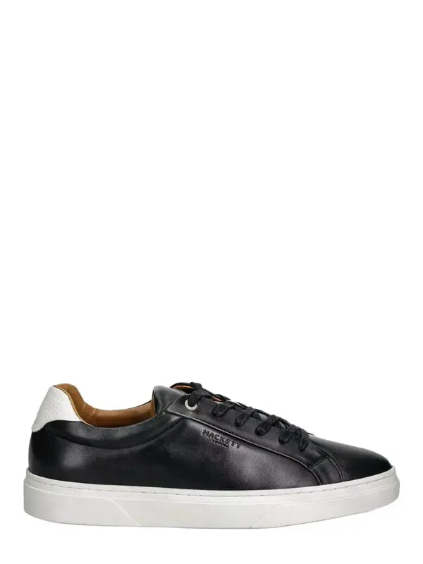HACKETT LONDON Leather Sneakers - Black
