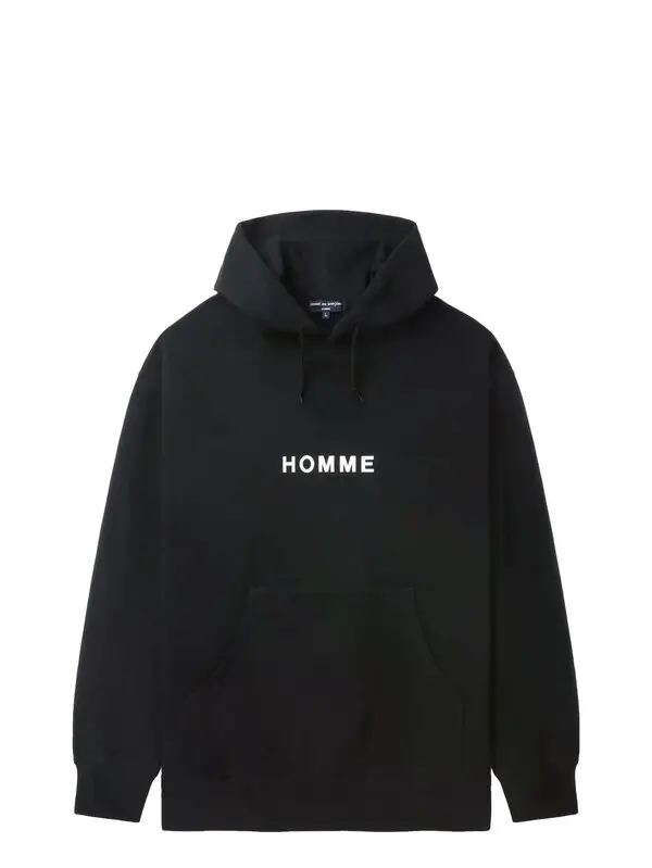 Comme Des Garçons Logo-print Hoodie - Black