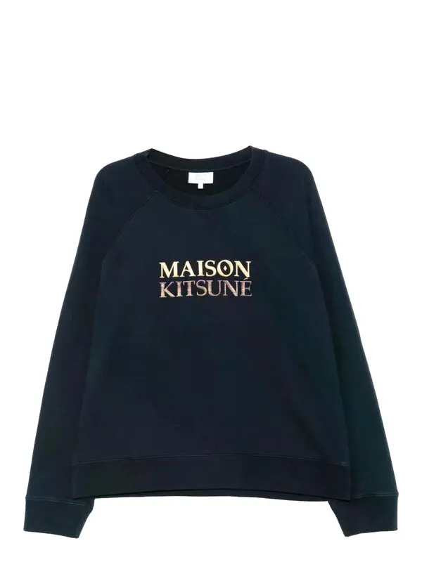 Maison Kitsuné Embroidered Logo Sweater - Blue