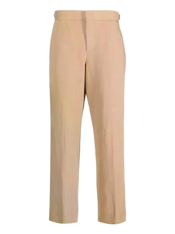 PT TORINO Straight-leg Linen-cotton Blend Trousers - Neutrals