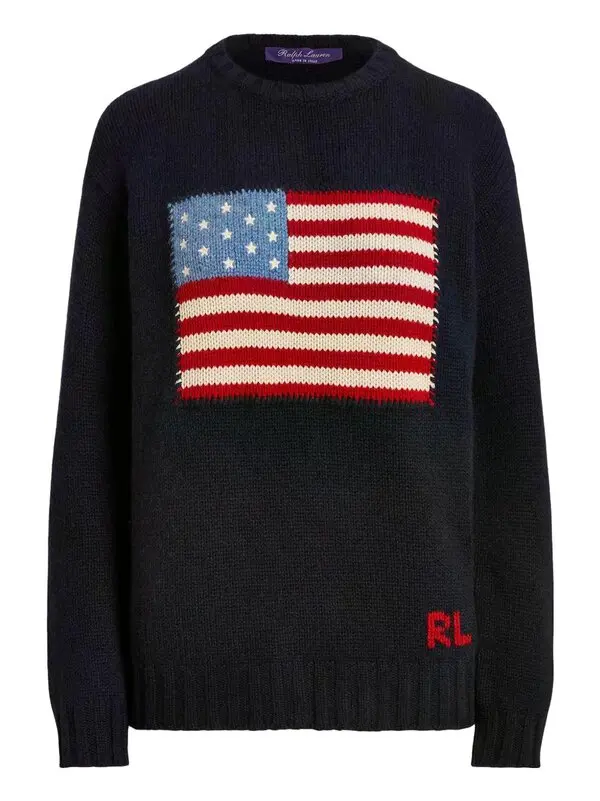 Ralph Lauren Flag Cashmere Sweater - Blue