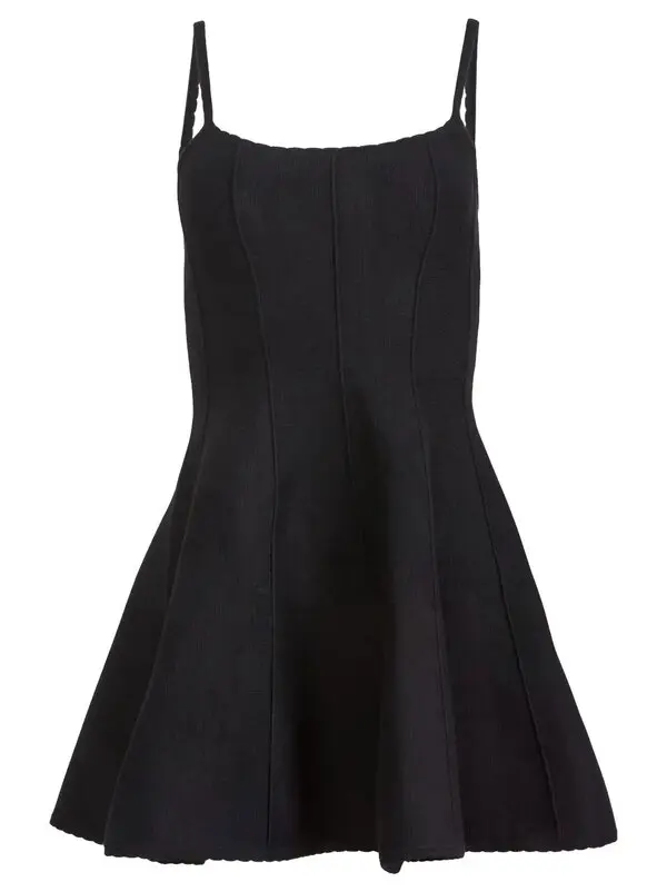FLEUR DU MAL Flared Corset Dress - Black