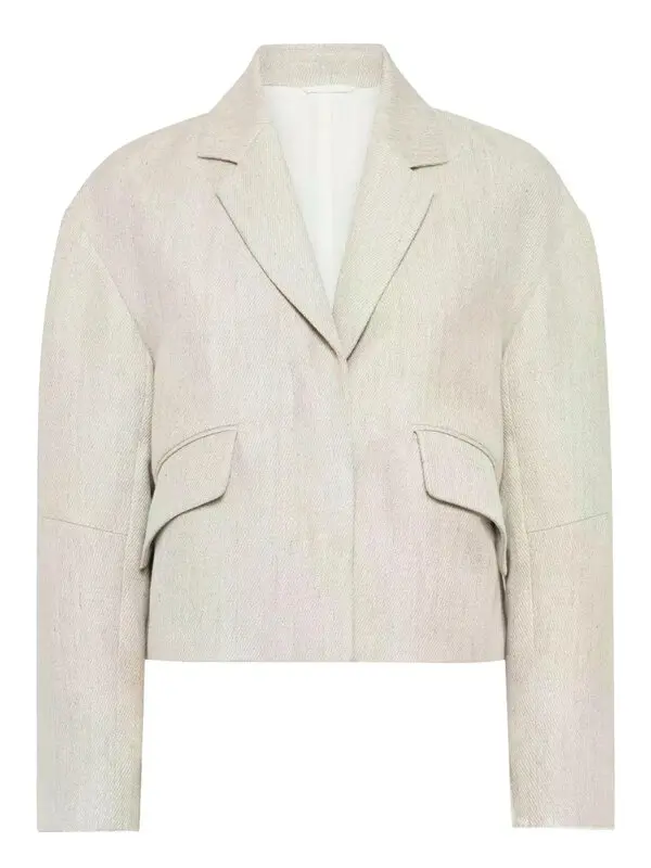 Brunello Cucinelli Monili Bead-embellished Blazer - Neutrals