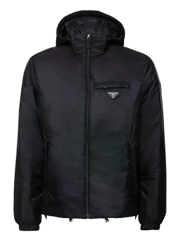 Prada Re-nylon Puffer Jacket - Black