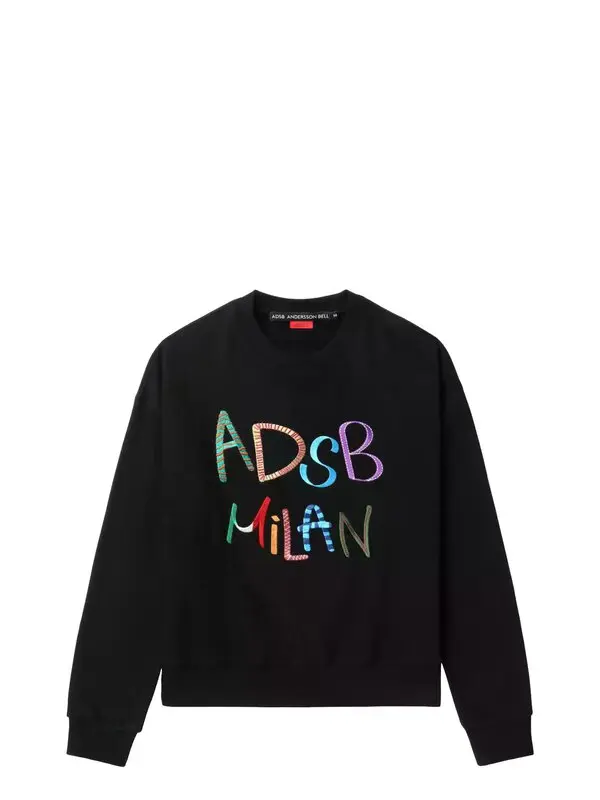 Andersson Bell Logo-embroidered Sweatshirt - Black