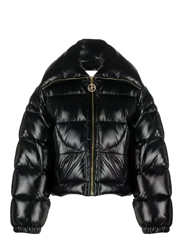 PATOU Cropped Puffer Jacket - Black