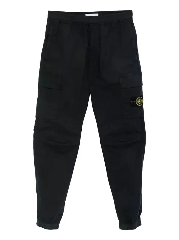 Stone Island Cargo Pants With Compass Badge - Blue