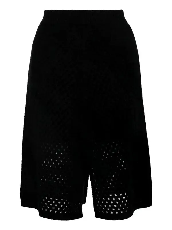 ONEFIFTEEN Open Knit A-line Skirt - Black