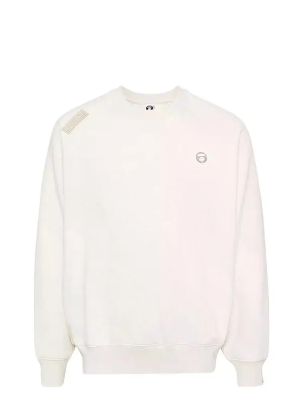 AAPE BY *A BATHING APE Logo Patch Sweatshirt - Neutrals