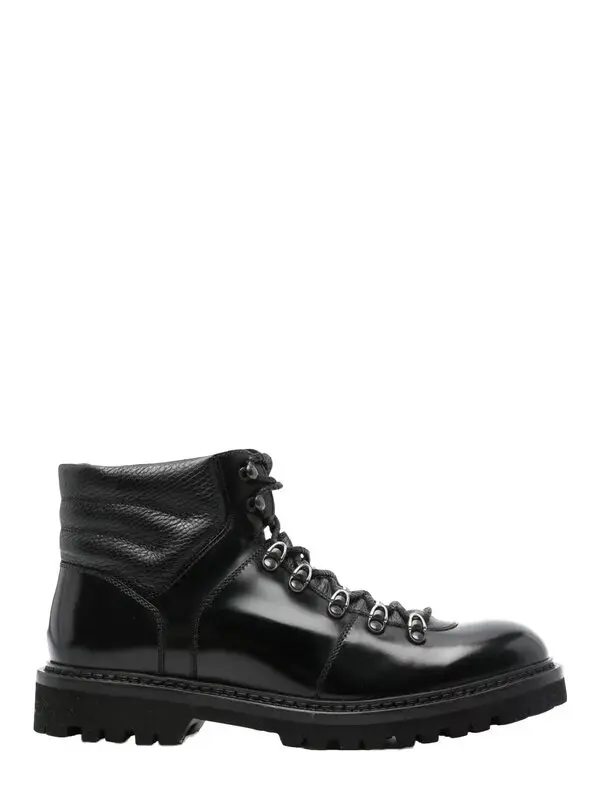 BARRETT Leather Lace-up Boots - Black