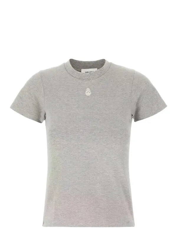 Alexander McQueen Cotton T-shirt With Skull Print - Grey