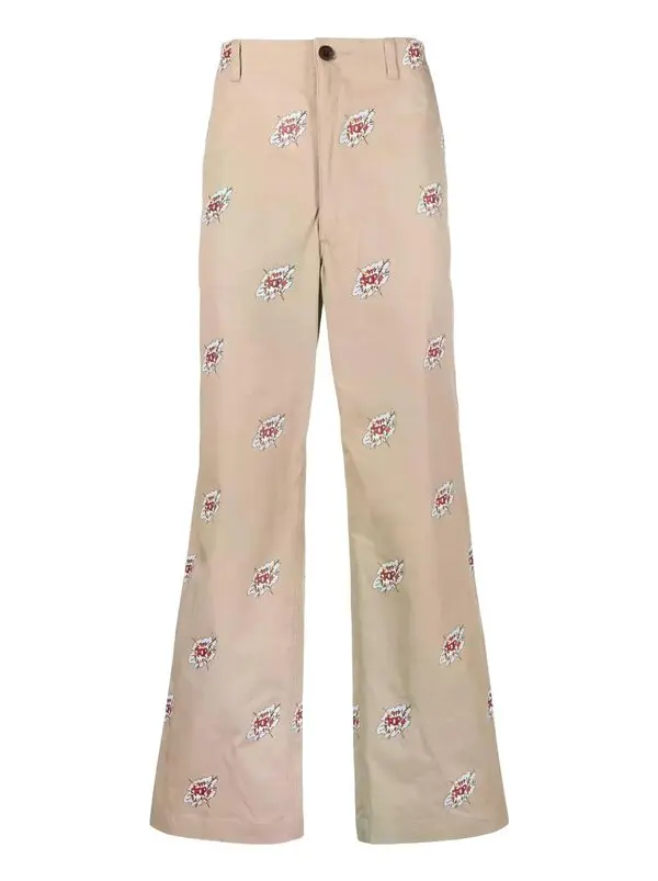 Junya Watanabe X Roy Lichtenstein Cotton Chino Trousers - Neutrals