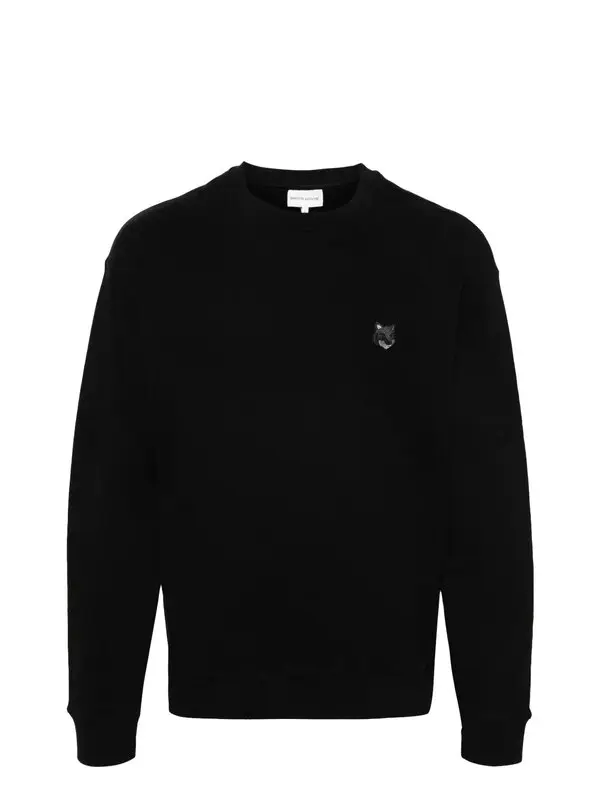 Maison Kitsuné Bold Fox Head Cotton Sweatshirt - Black