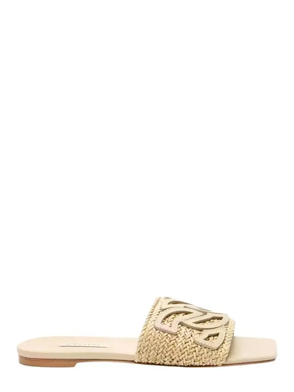Casadei Woven-strap Flat Sandals - Neutrals