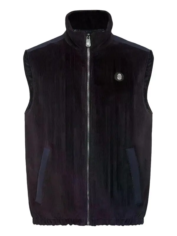 BILLIONAIRE Logo-patch Gilet - Blue
