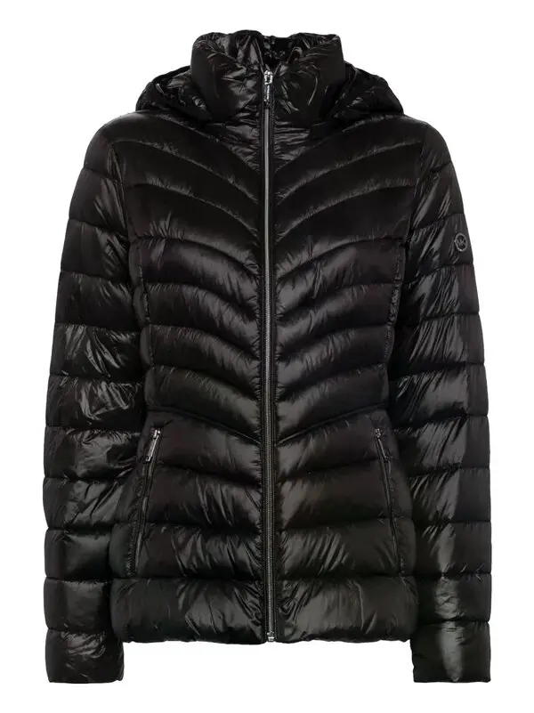 Michael Kors Chevron Packable Jacket - Black