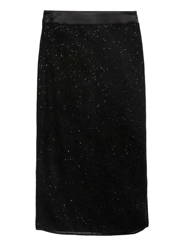 Peserico Mesh Midi Skirt - Black