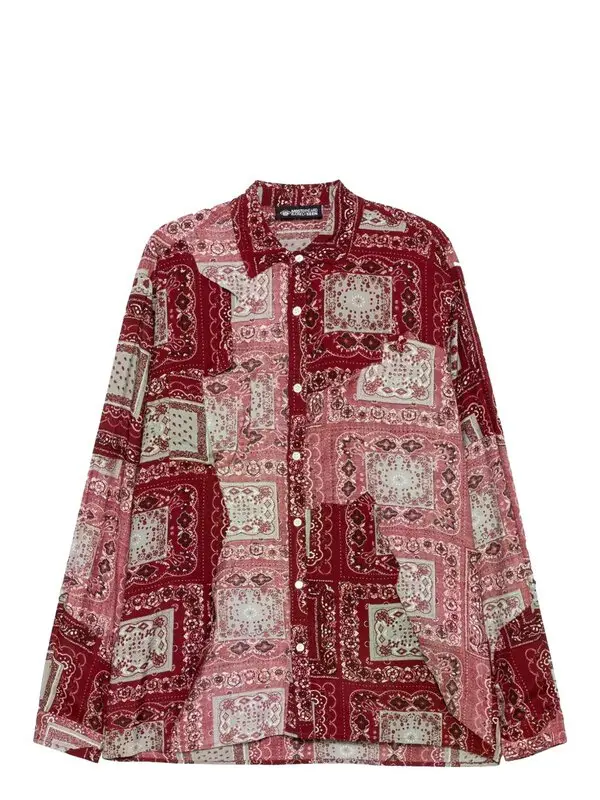MOSTLY HEARD RARELY SEEN Paisley Cut Me Up Shirt - Red