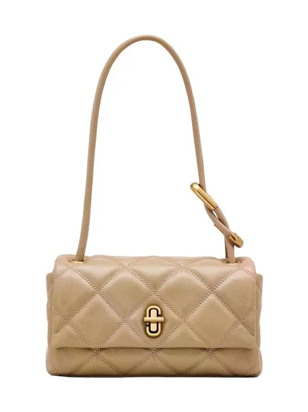 Marc Jacobs The Quilted Leather Mini Dual Shoulder Bag - Neutrals