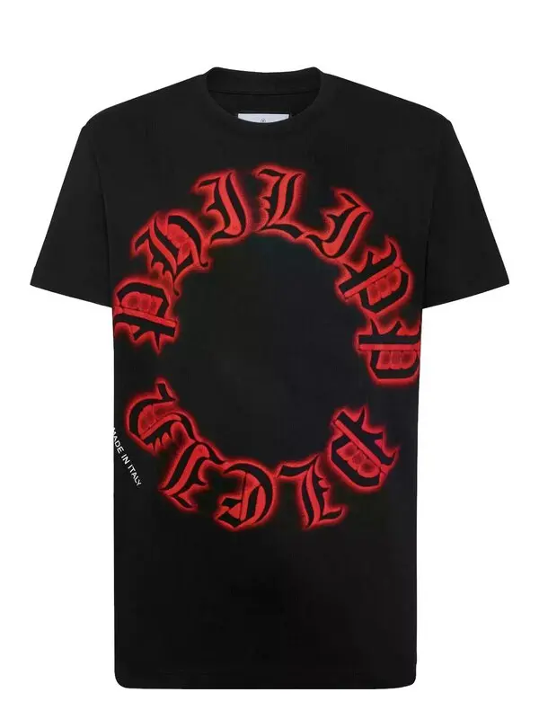 Philipp Plein Gothic Plein Cotton T-shirt - Black