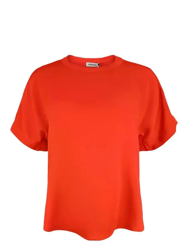 Simkhai Addy Knit-panel T-shirt - Red
