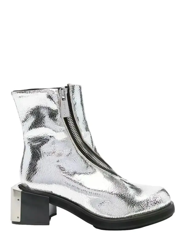 GMBH Ergonomic 50mm Riding Ankle Boots - Silver