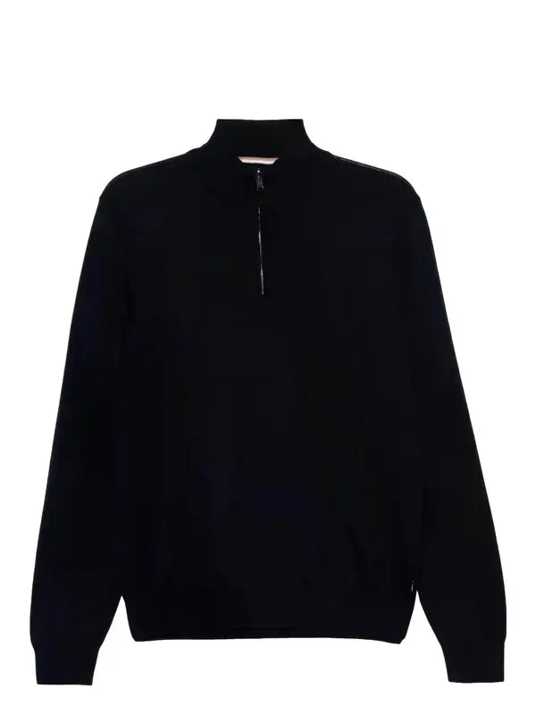 BOSS Half-zip Jumper - Blue